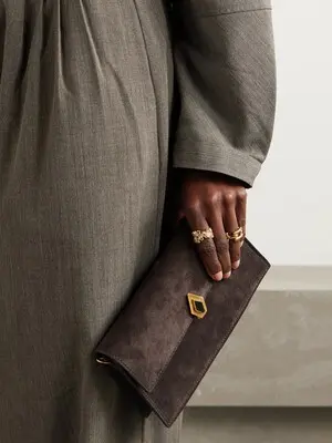 METIER Parallel 22 Small Suede Shoulder Bag - Brown