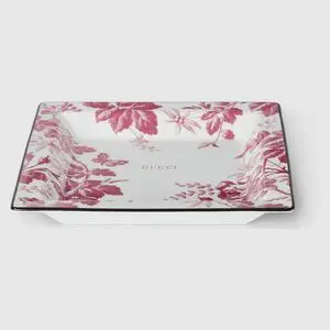 Gucci Herbarium Print Large Trinket Tray - Red