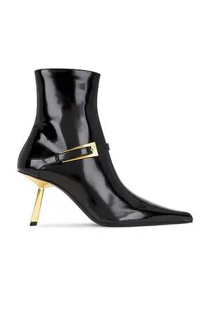 Saint Laurent Patent Leather Hacker Ankle Boots