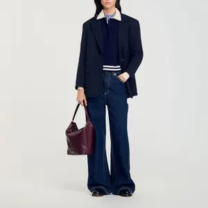 Sandro Cable Knit Polo Sweater