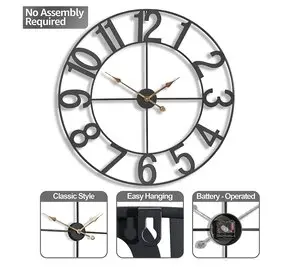SORBUS Large 32' Analog Wall Clock, Battery Ope Rated
