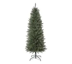 HAUTE DECOR 6.5' Prelit Dumont Slim Fir Tree - One-color