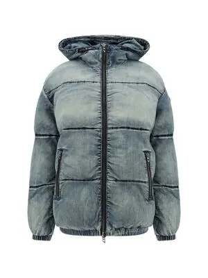 DIESEL® Diesel Faux-Fur Collared Jacket Blue