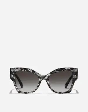 Dolce & Gabbana Logo Plaque Sunglasses - Black Lace