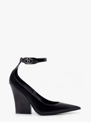 Valentino Garavani Patent Leather Vlogo Décolleté With Buckle