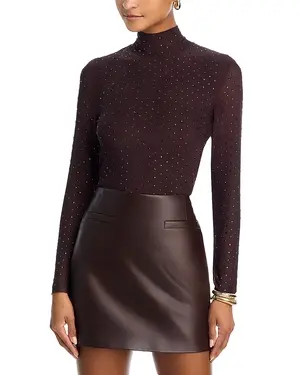Aqua Embellished Top Exclusive - Brown