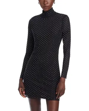 Aqua Rhinestone Turtleneck Dress Exclusive