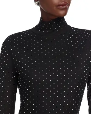 Aqua Rhinestone Turtleneck Dress Exclusive