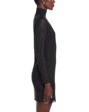 Aqua Rhinestone Turtleneck Dress Exclusive