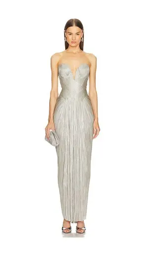 MARIA LUCIA HOHAN Noor Gown - Gunmetal