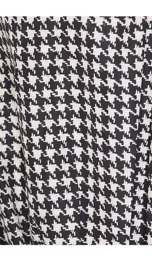 Norma Kamali Oversized Shirt Flared Mini Dress - Large Houndstooth