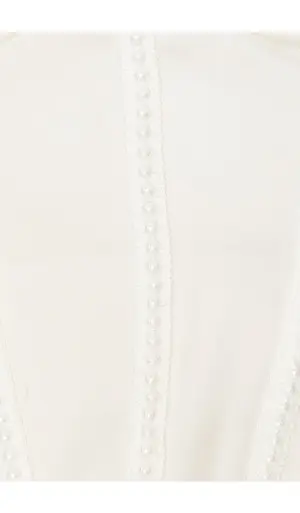 ROTATE BY BIRGER CHRISTENSEN Satin Pearl Corset Dress