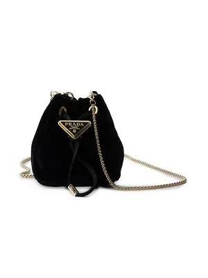 Prada Prada Velvet Mini Pouch - Black