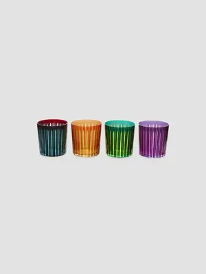 L'Objet Prism 4-piece Double Old-fashioned Glass Set - Multicolor