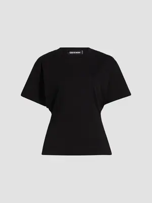 EB DENIM Eero Cotton T-shirt - Tar