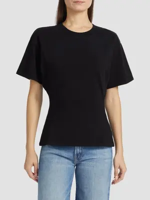 EB DENIM Eero Cotton T-shirt - Tar