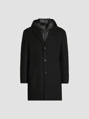 Cardinal Of Canada Trenton Wool-cashmere Puffer Hood Coat - Black