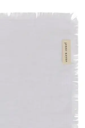 Jenni Kayne Frayed Linen Placemat In White