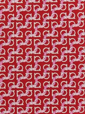 FERRAGAMO Printed Silk Tie - Red