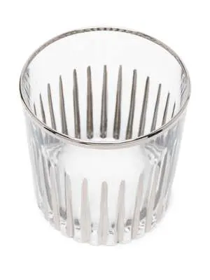 LES-OTTOMANS Platinum Glass Tumblers Set - Silver