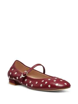 STUART WEITZMAN Claris Studded Ballet Flats - Red