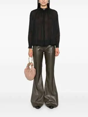 FORTE_FORTE Crystal-embellished Voile Shirt