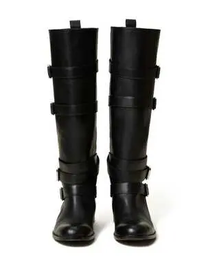 TWINSET Buckle-strap Leather Boots