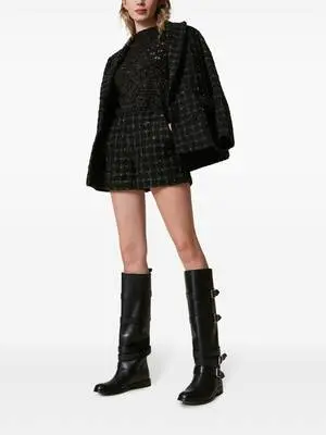 TWINSET Buckle-strap Leather Boots