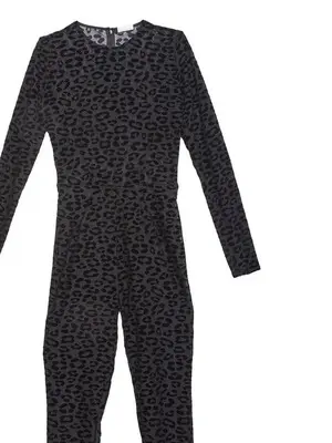 FLEUR DU MAL Flocked Leopard-print Catsuit