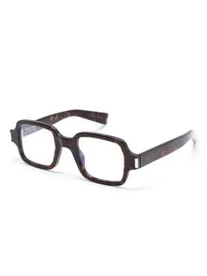 Saint Laurent Tortoiseshell-effect Rectangle Frame Glasses