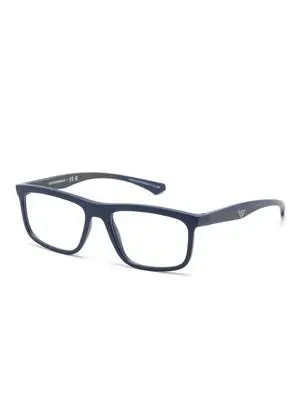 Emporio Armani Rectangle-frame Eyeglasses - Blue