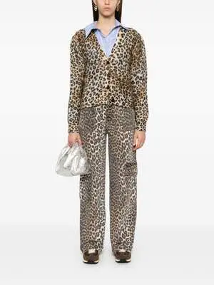 GANNI Angi Leopard Print Jeans