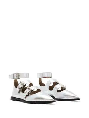 ALLSAINTS Susan Ballerina Shoes - Silver