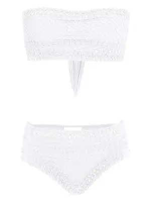 AMIR SLAMA Crochet Bikini - White