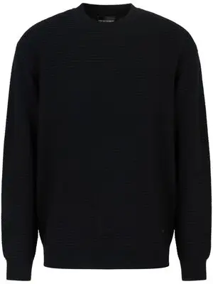 Emporio Armani Appliqué-logo Jumper - Black