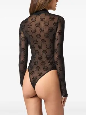 Philipp Plein Monogram Tulle Body