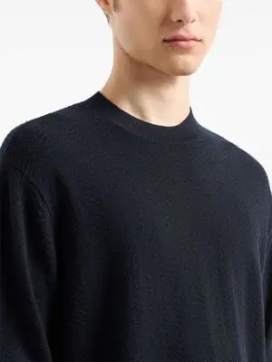 Emporio Armani Chevron-knit Sweater