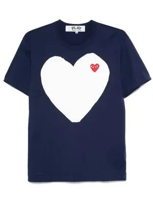 Play Comme Des Garcon Heart-patch T-shirt