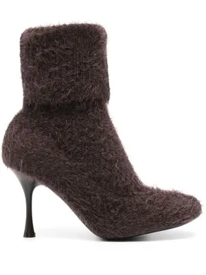 GIANVITO ROSSI 85mm Knitted Ankle Boots