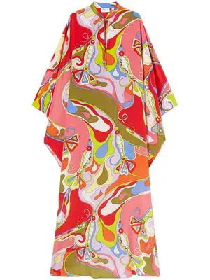 Emilio Pucci Abstract-pattern Print Maxi Dress