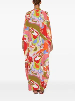 Emilio Pucci Abstract-pattern Print Maxi Dress