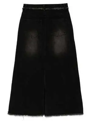 TOUT A COUP Distressed Denim Skirt