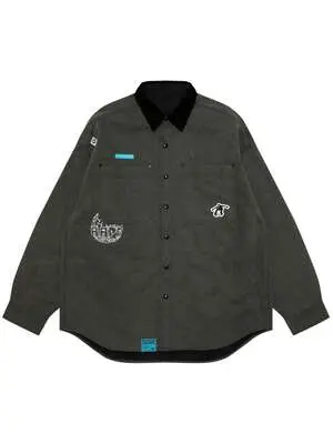 AAPE BY *A BATHING APE Logo-embroidered Shirt - Black