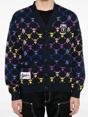 AAPE BY *A BATHING APE All-over Logo Cardigan