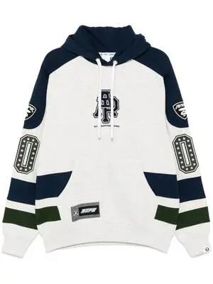 AAPE BY *A BATHING APE Logo Striped Hoodie
