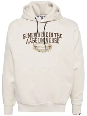 AAPE BY *A BATHING APE® Logo-print Hoodie - White