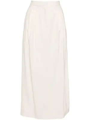 Elie Saab Crepe Midi Skirt