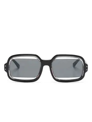 Henrik Vibskov Olga Rectangle-frame Sunglasses - Black