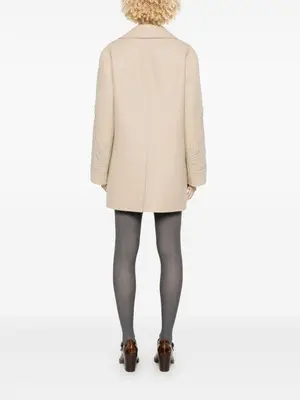 Ermanno Scervino Floral-embroidered Virgin Wool Coat