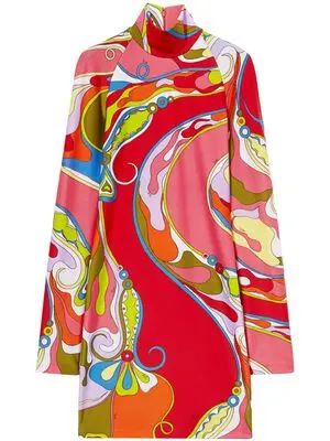 Emilio Pucci Orchidee Mini Dress - Red